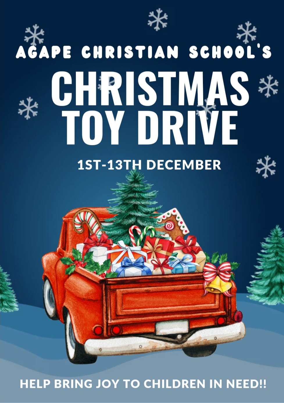 Agape Christian School's Christmas Toy Drive - Agape Christian School